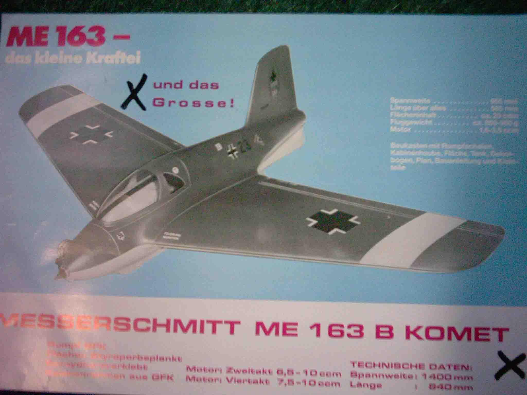 Me 163 140 cm, RC-Tronics-Topp-Rippin e.K